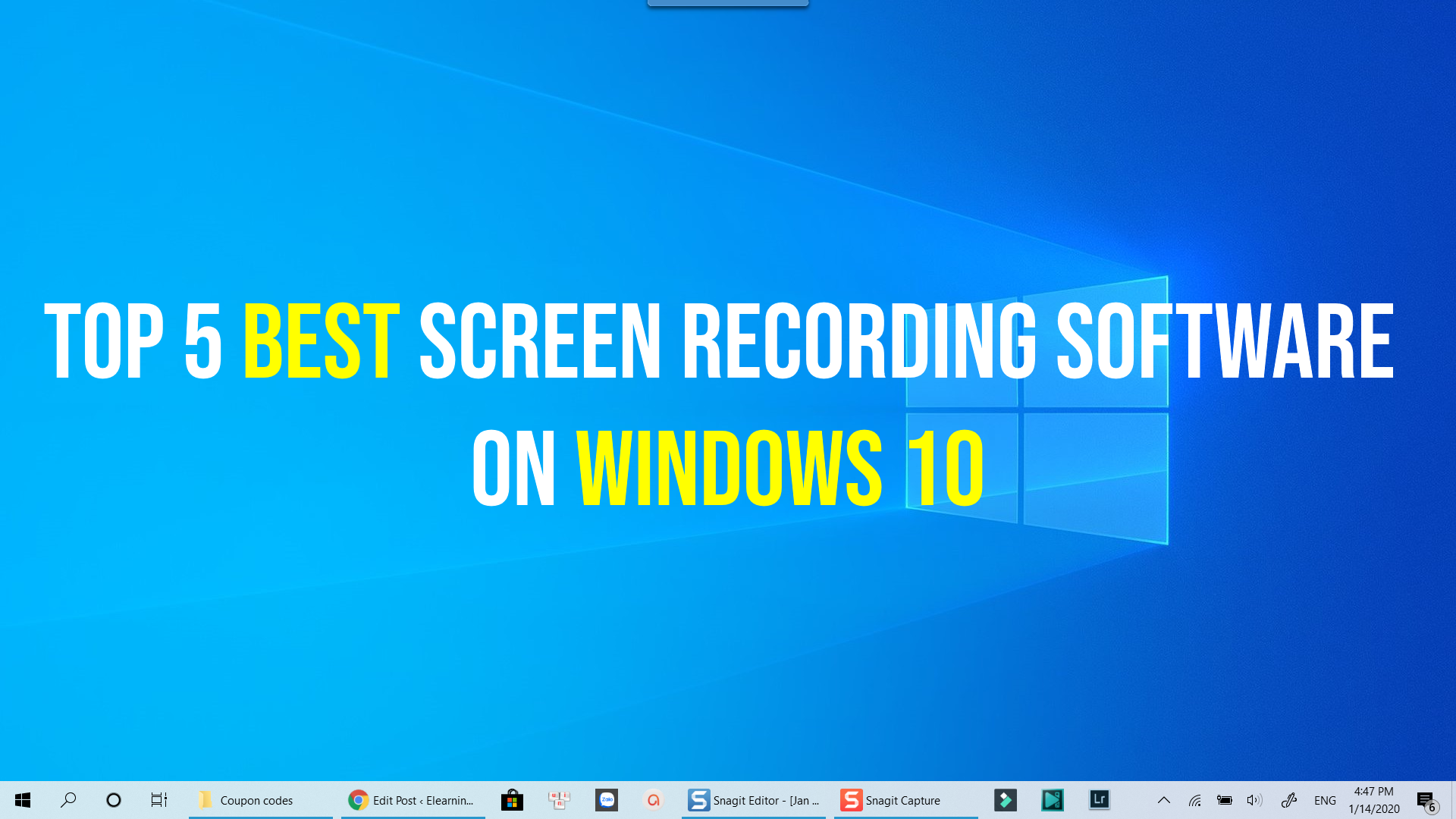 Top 5 Best Screen Recording Software On Windows 10 – Elearning Supporter
