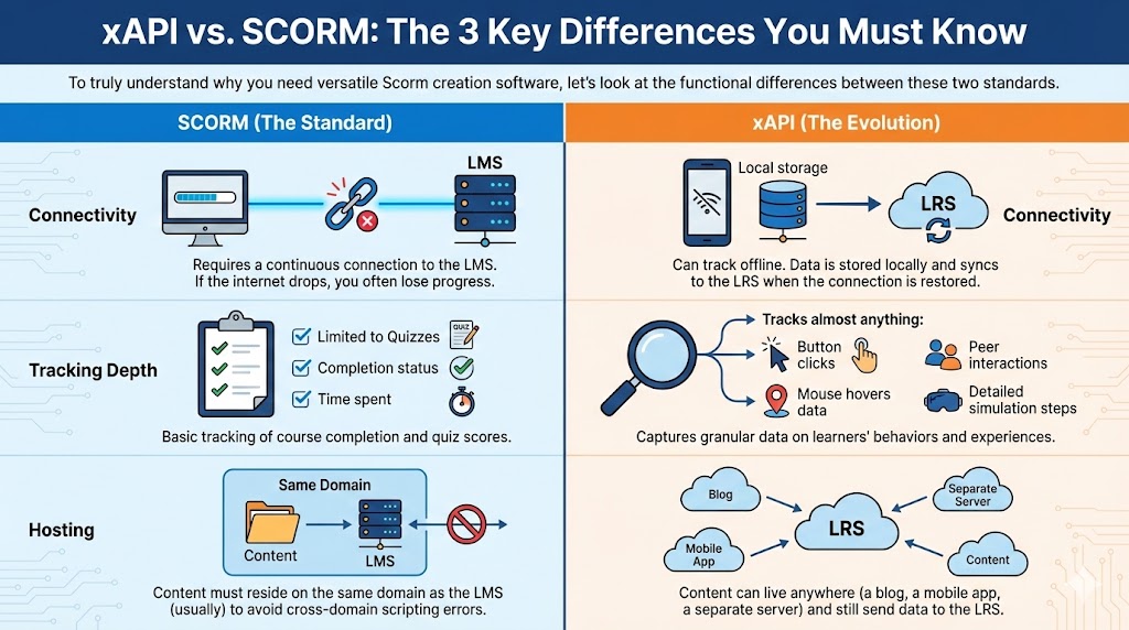 xAPI vs. SCORM: Why the Industry is Shifting and How to Choose the Right Scorm Creation Software ...